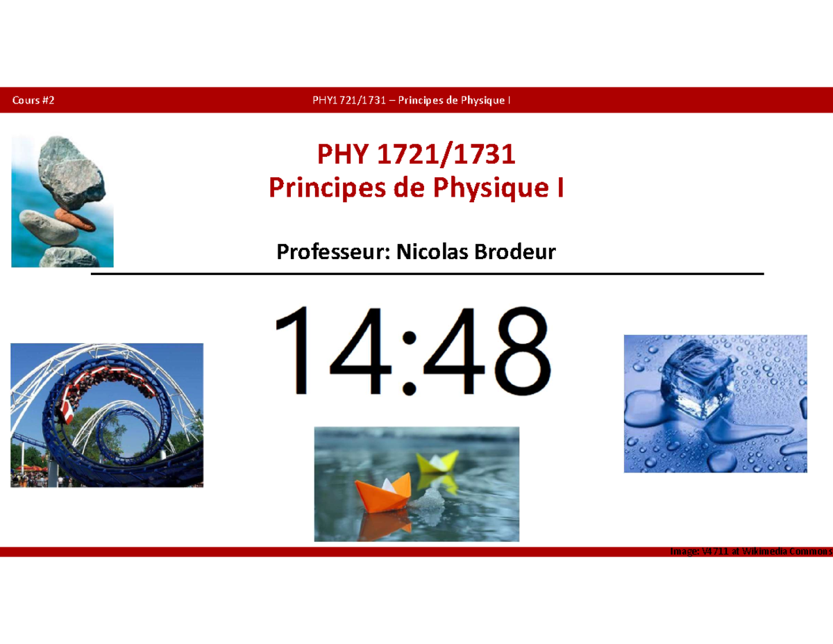 rules of physics - PHY 1721/ Principes de Physique I Professeur ...