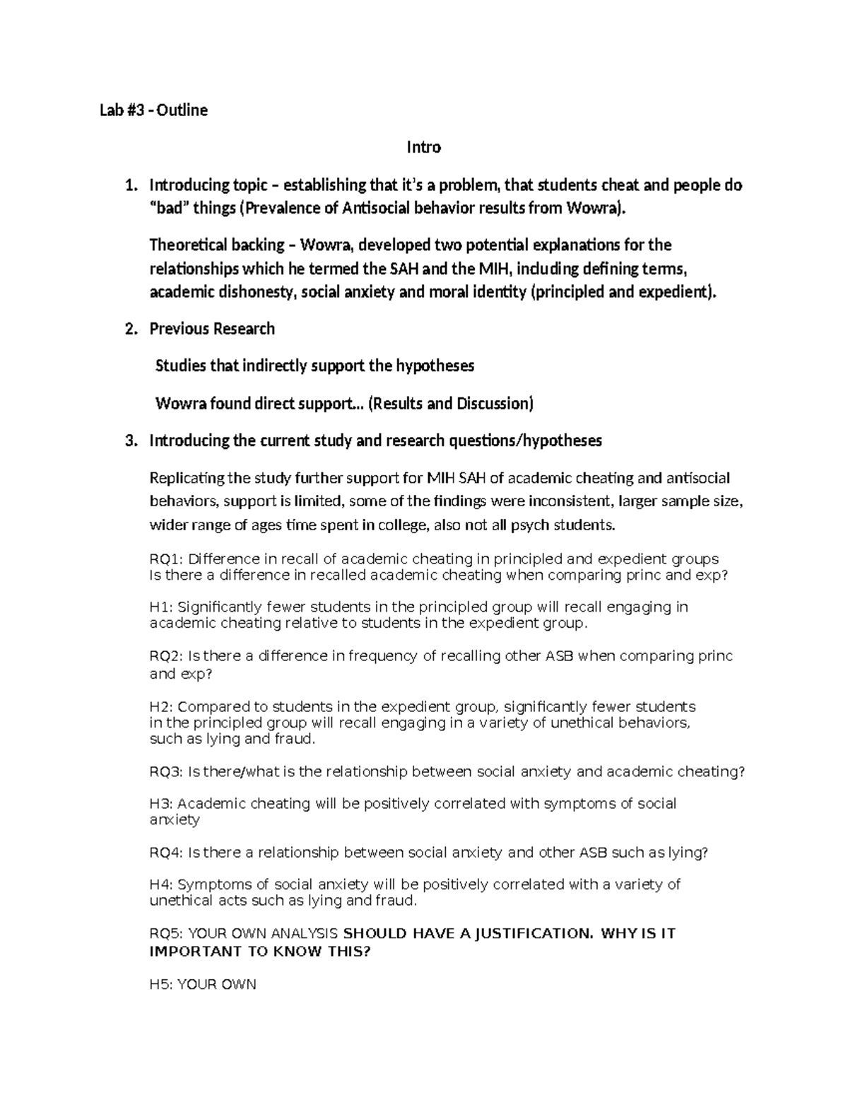 Lab Report #3 - Outline - Start - Lab #3 - Outline Intro 1. Introducing ...