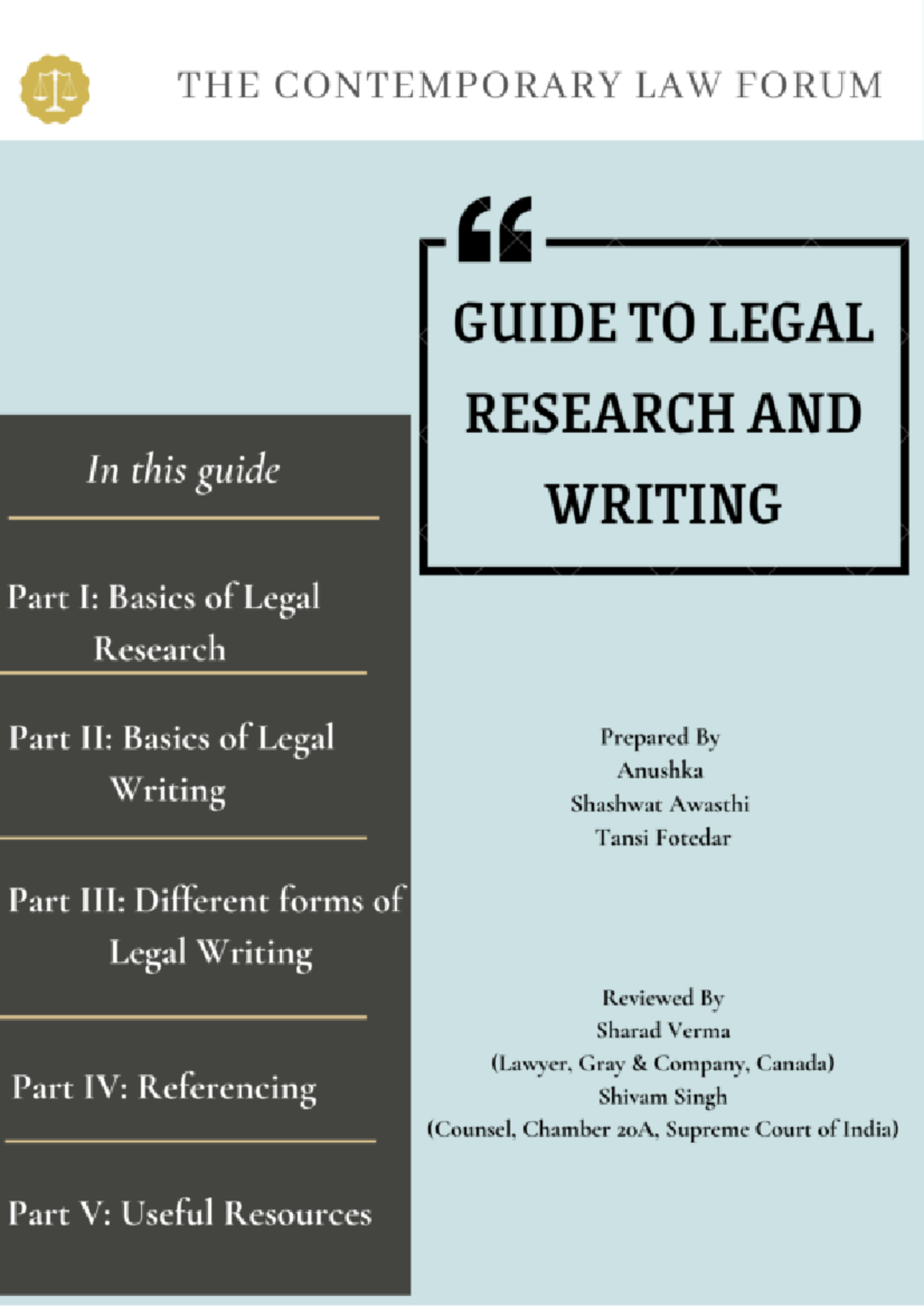 Legal Research and Writing Guide 1 - GUIDE TO LEGAL RESEARCH AND ...