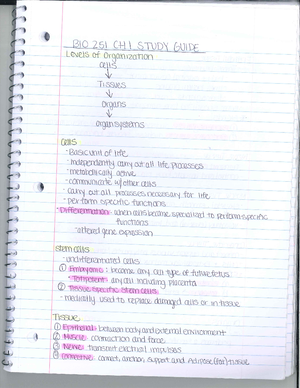 BIO 251 Final EXAM Notes - Biology 251 Final Exam Study Guide: Exam ...
