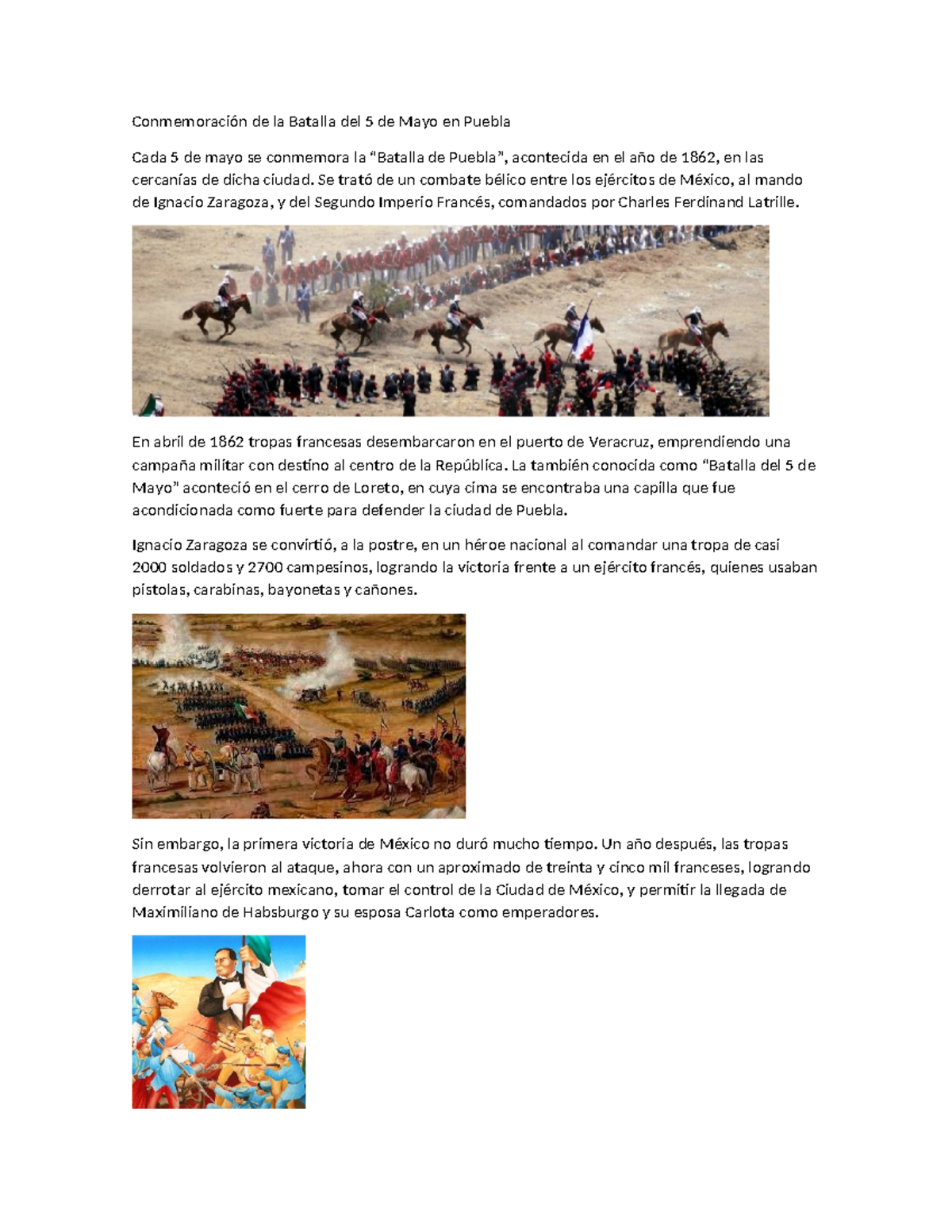 5 de Mayo en Puebla - BATALLA 5 MAYO - Conmemoración de la Batalla del ...