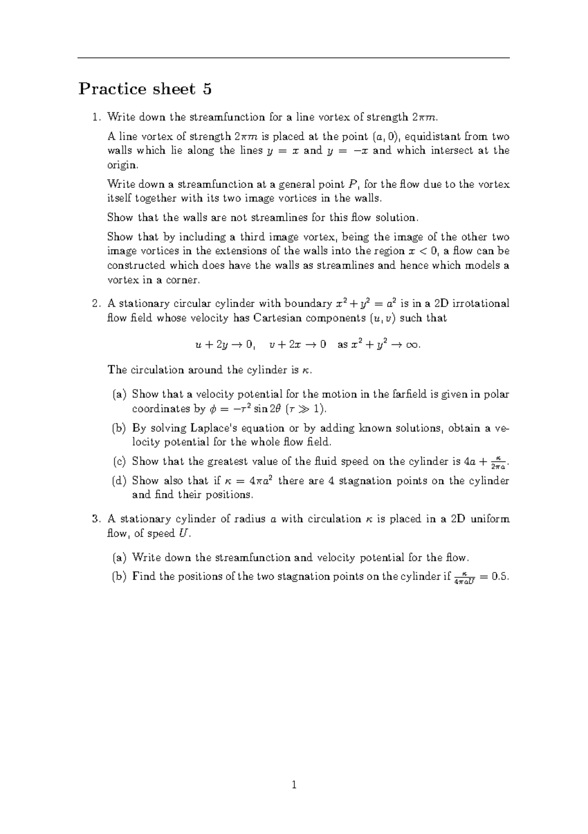Practice 5a - 4 marks for each question - Practice sheet 5 Write down ...