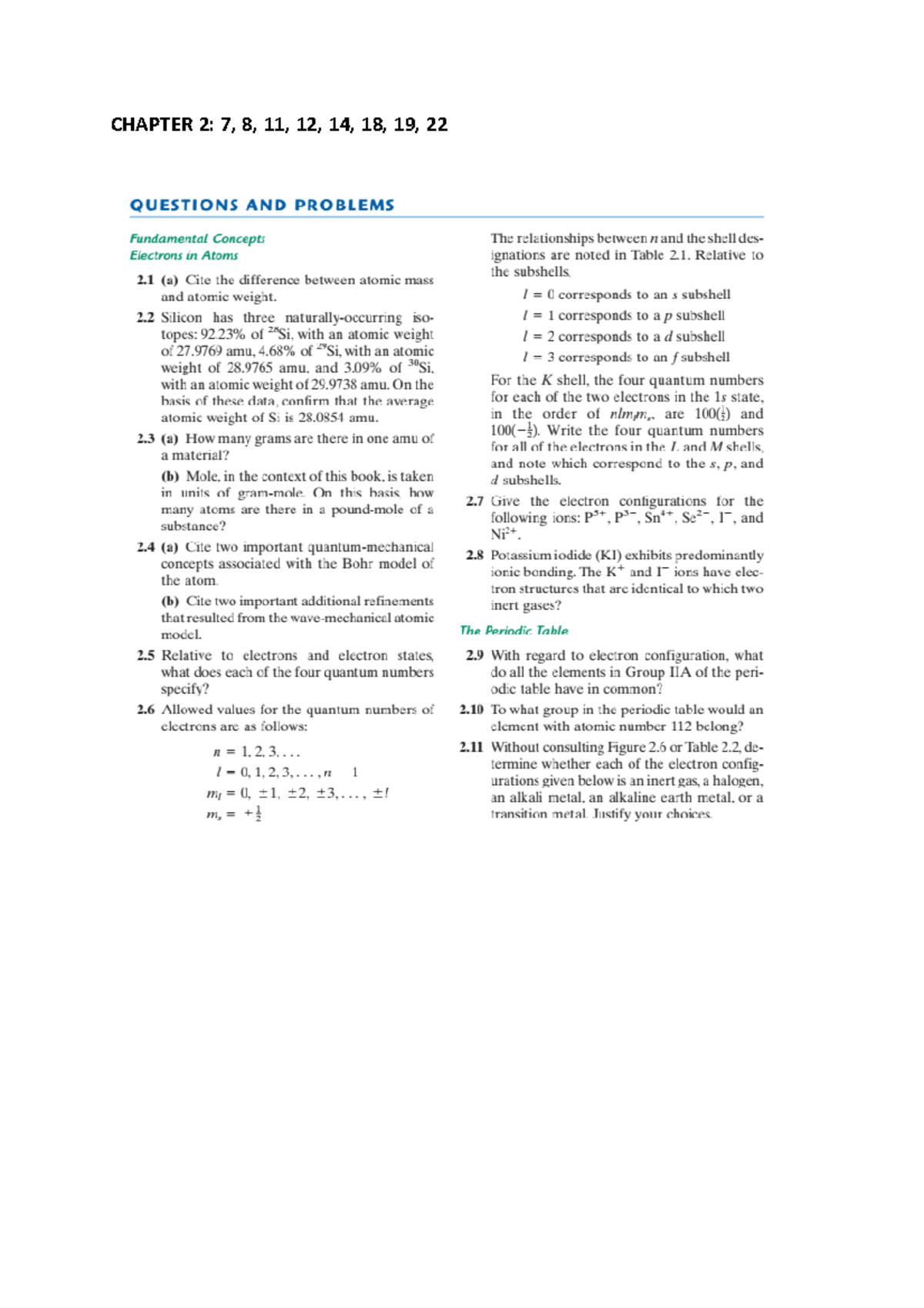 Chapter 2 study problems - Static - CHAPTER 2: 7, 8, 11, 12, 14, 18, 19 ...