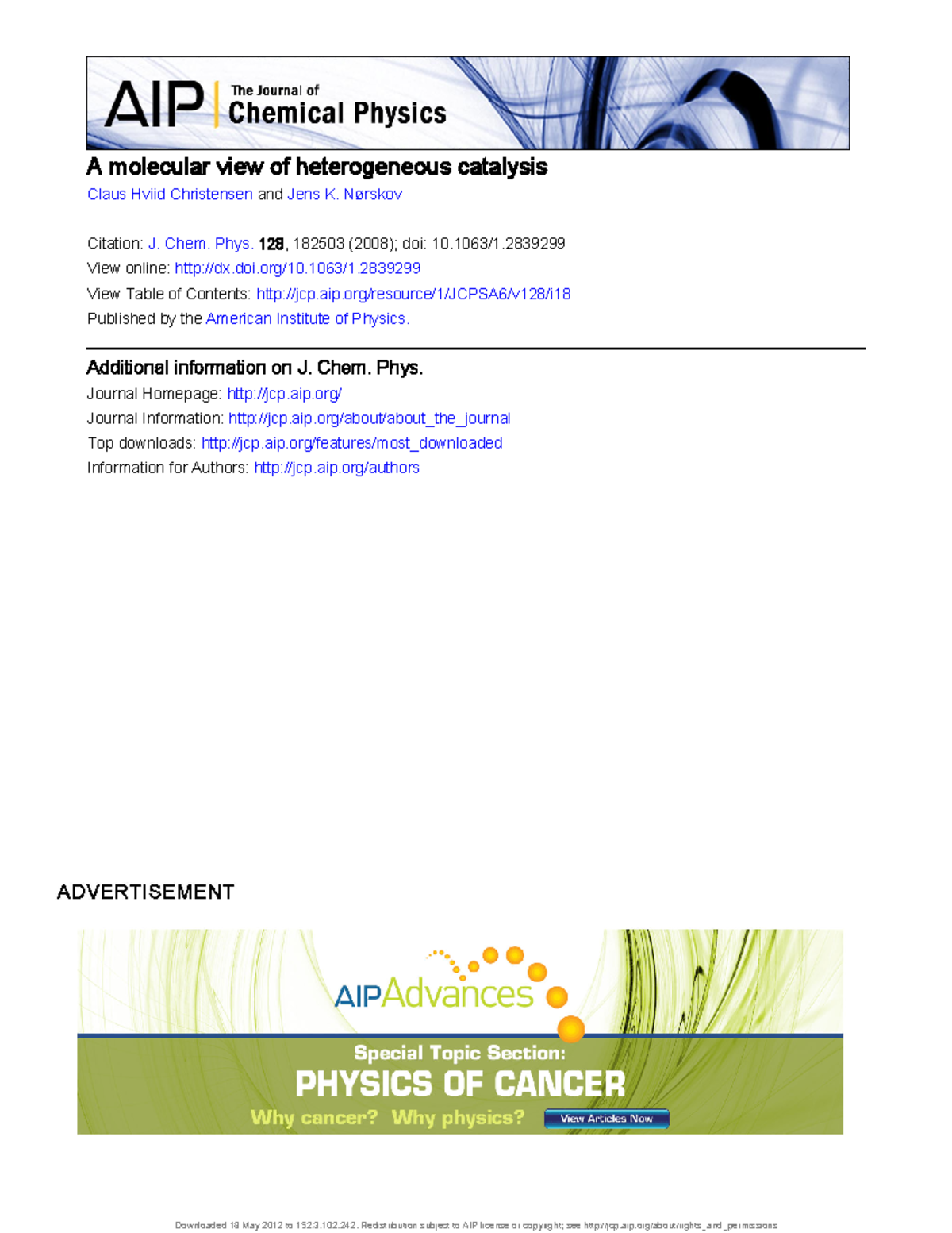 Visión Molecular DE Catálisis Heterog - A molecular view of ...