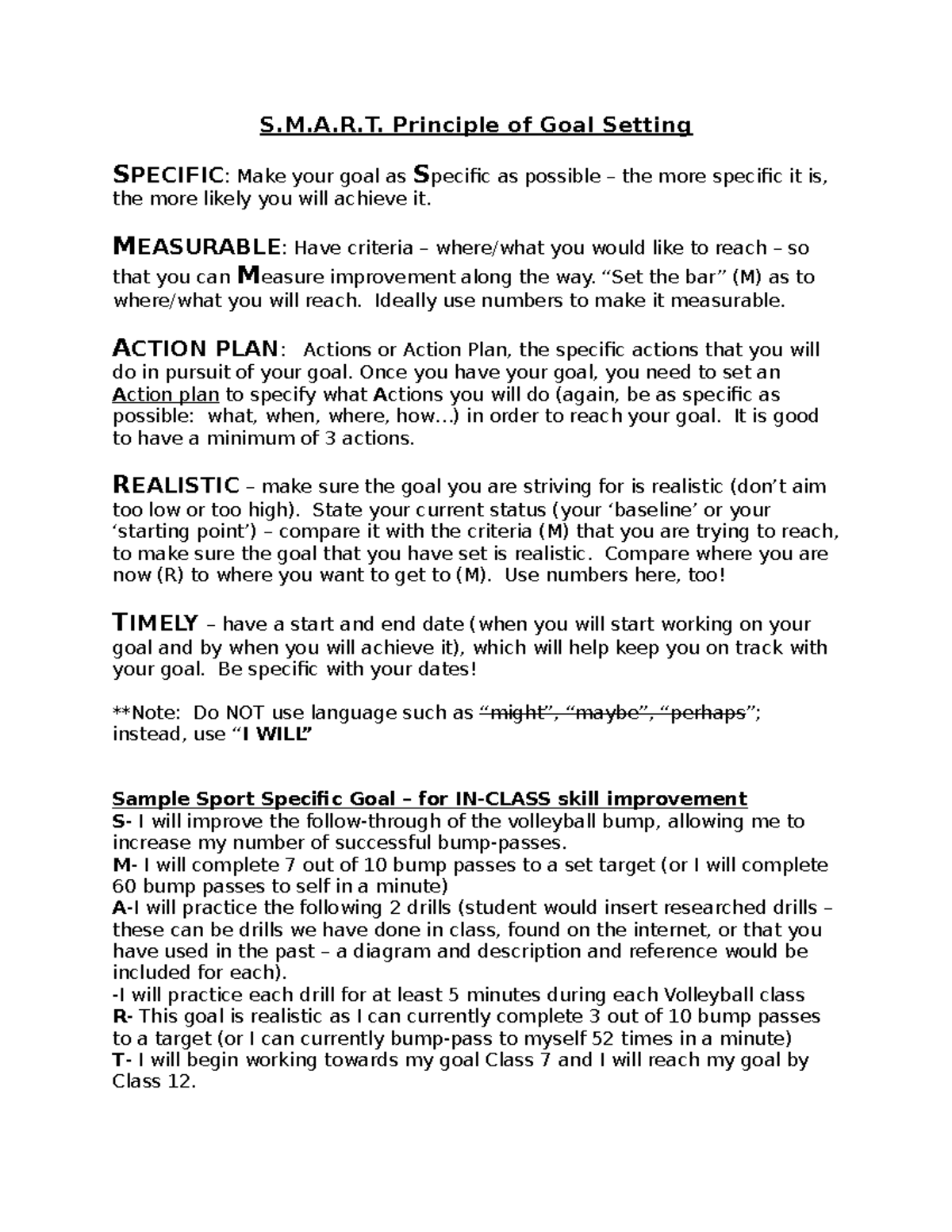 The Principle of Smart Goal Setting - S.M.A.R. Principle of Goal ...