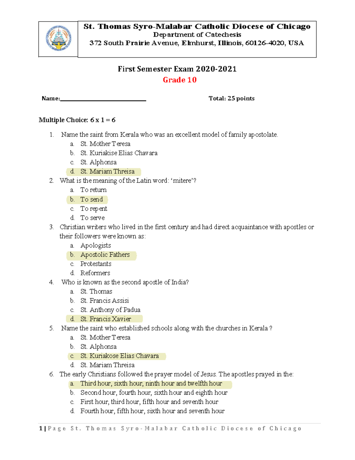 2020 Grade 10 Questions - Studocu