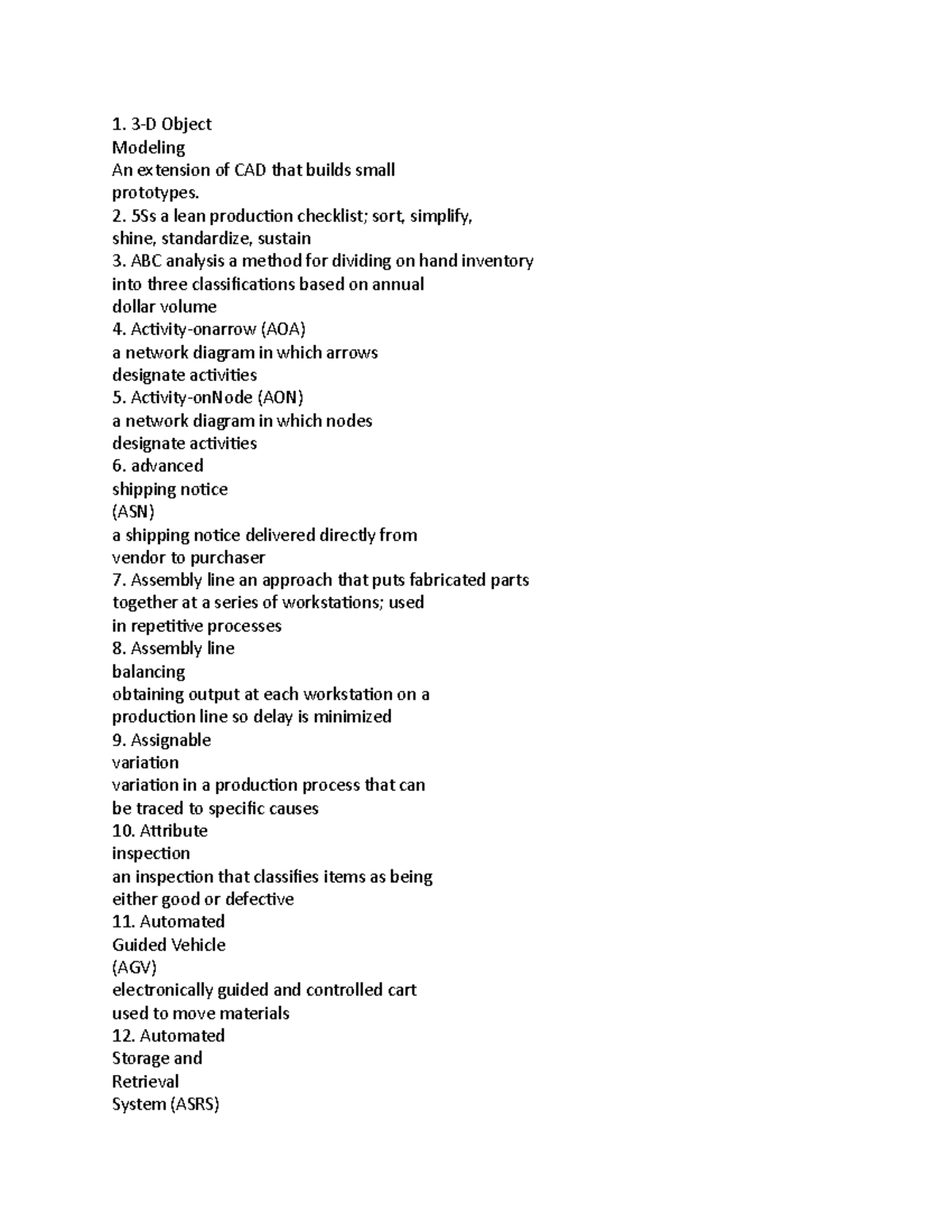 Gms 401 final terms - attendance - 3-D Object Modeling An extension of ...