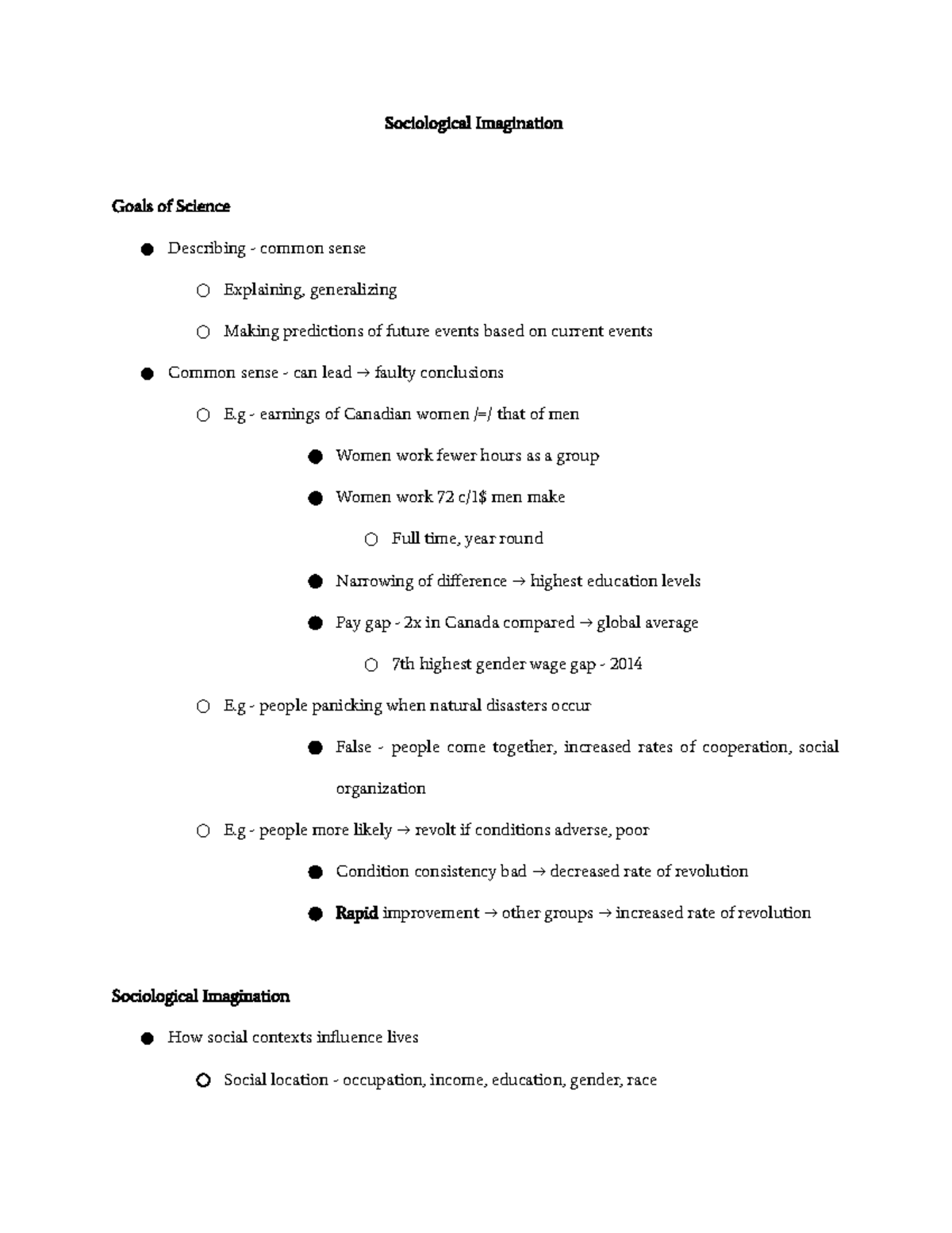 Sociological Imagination - Chapter 1 - SY406 - WLU - Studocu