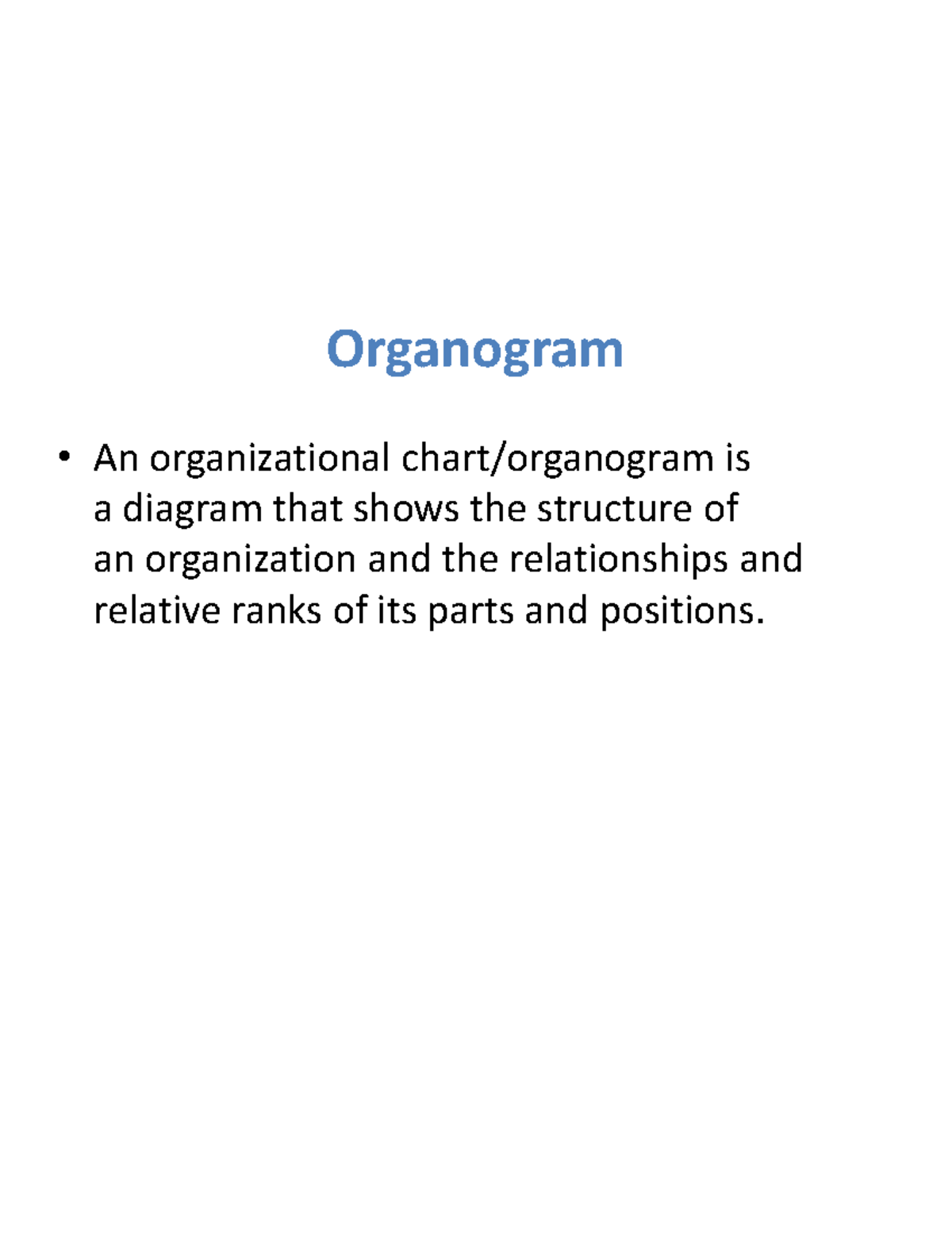 Organogram - its a material of practical about environment - Organogram ...