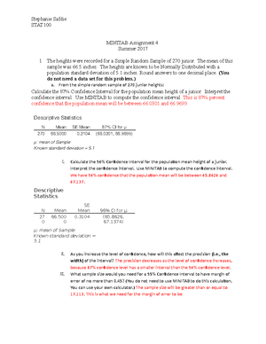 STAT100 Fall 19 Final Exam Practice Problems Answers - Questions on different types of variables ...