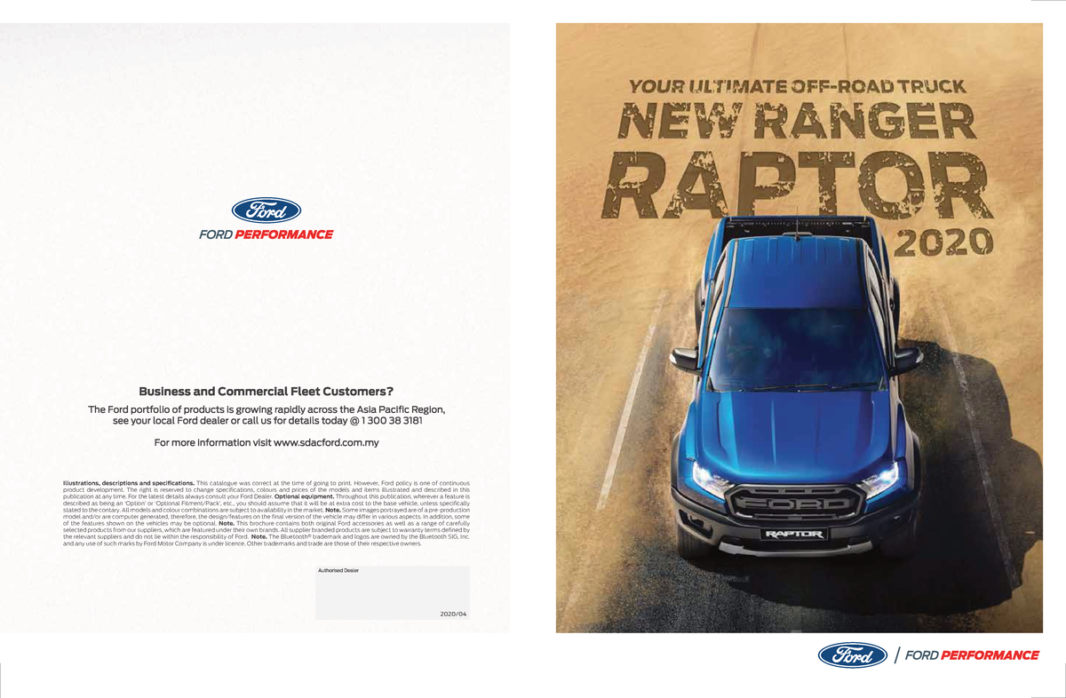 Brochure Ranger Raptor - 2020/ Illustrations, descriptions and ...