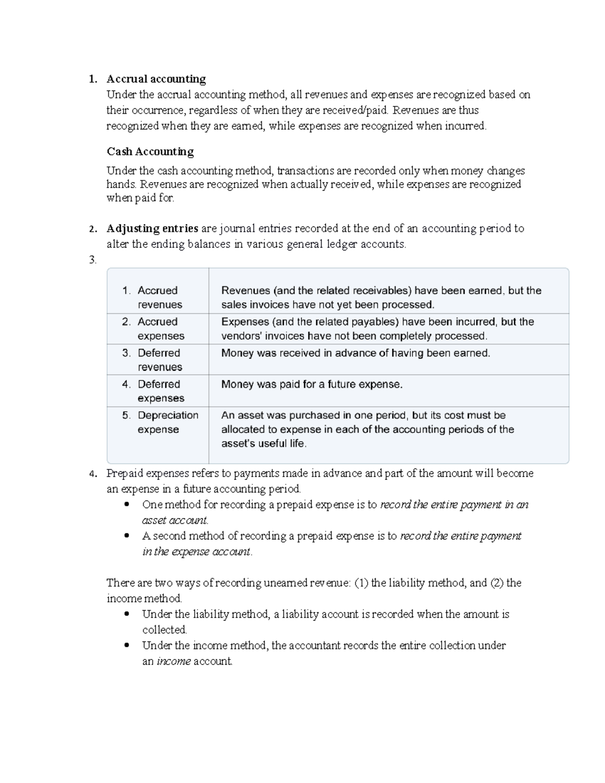 Acco hw - accounting notes - 1. Accrual accounting Under the accrual ...