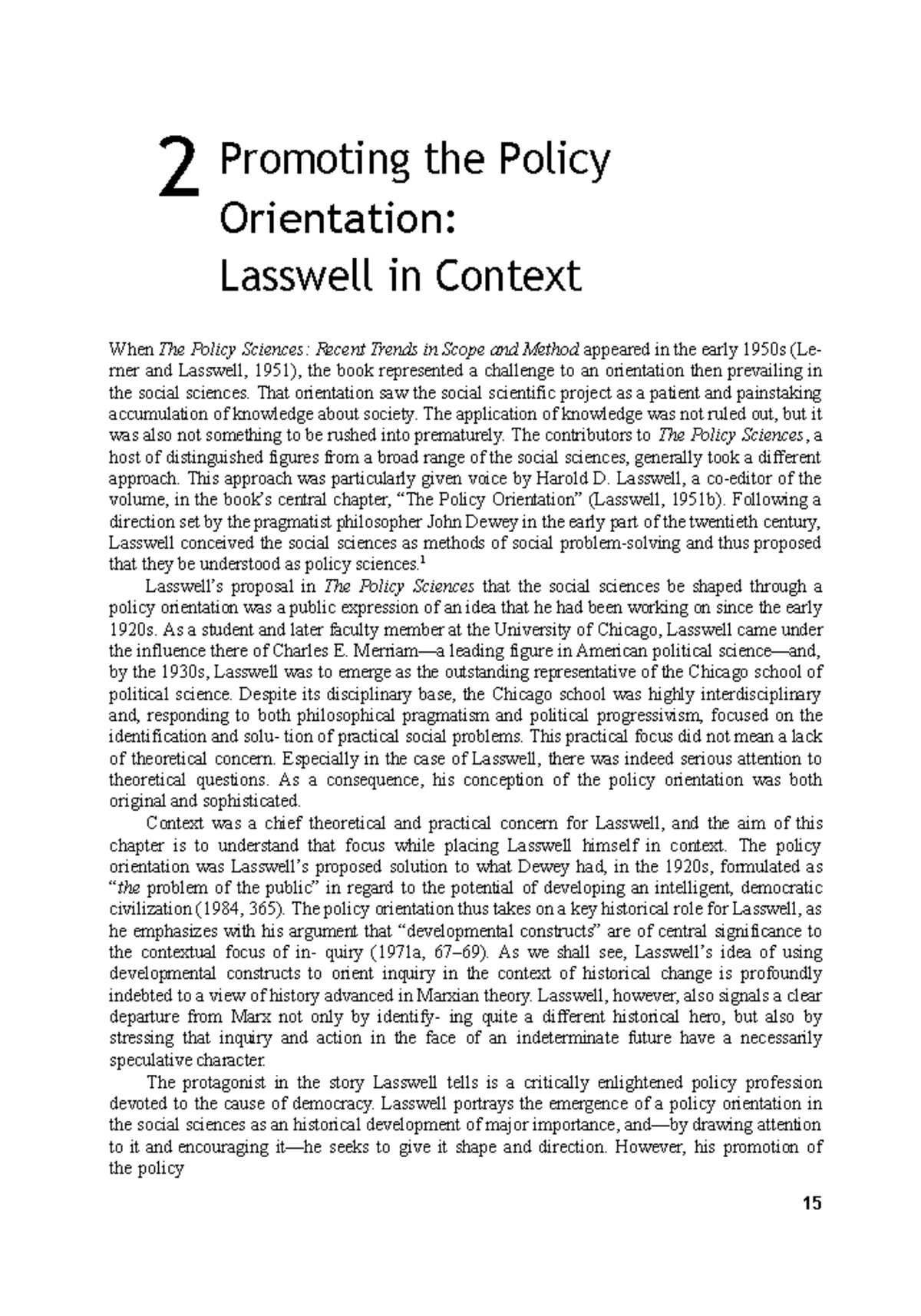 Promoting the Policy Orientation - Promoting the Policy Orientation ...