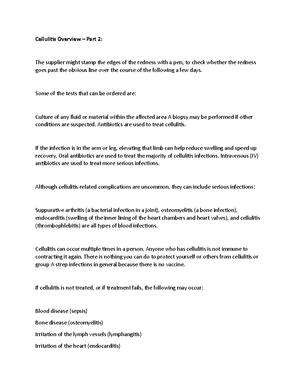 Cellulitis Overview Part 1 - It can spread and cause serious health ...