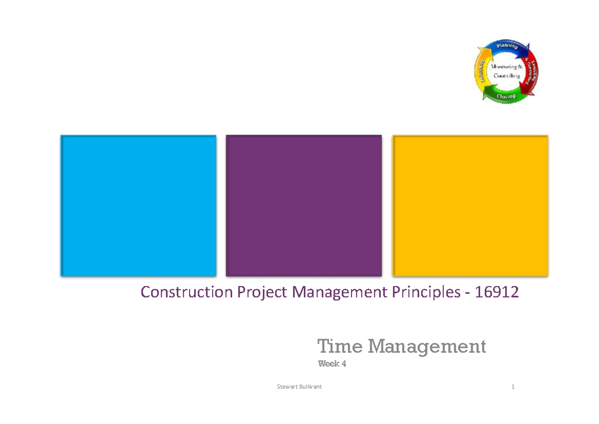 Lecture 4- Time Management - Construction Project Management Principles ...