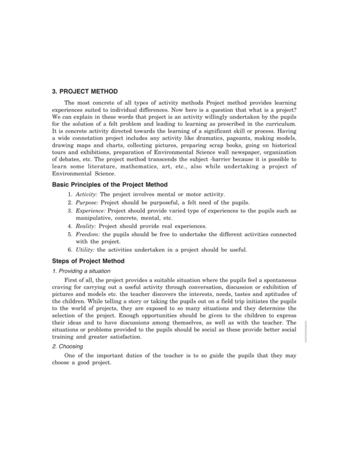 Project method - Environmental Studies - Studocu