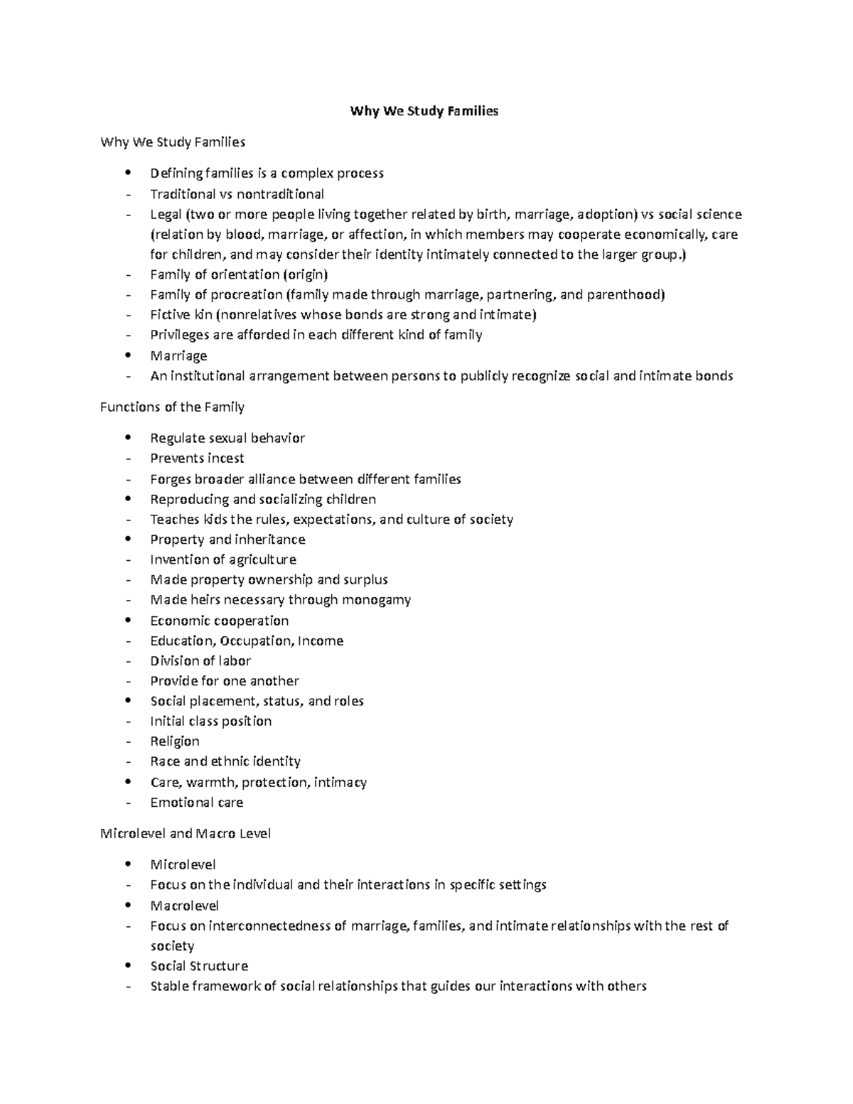 Why We Study Families - ) Family of orientation (origin) Family of ...