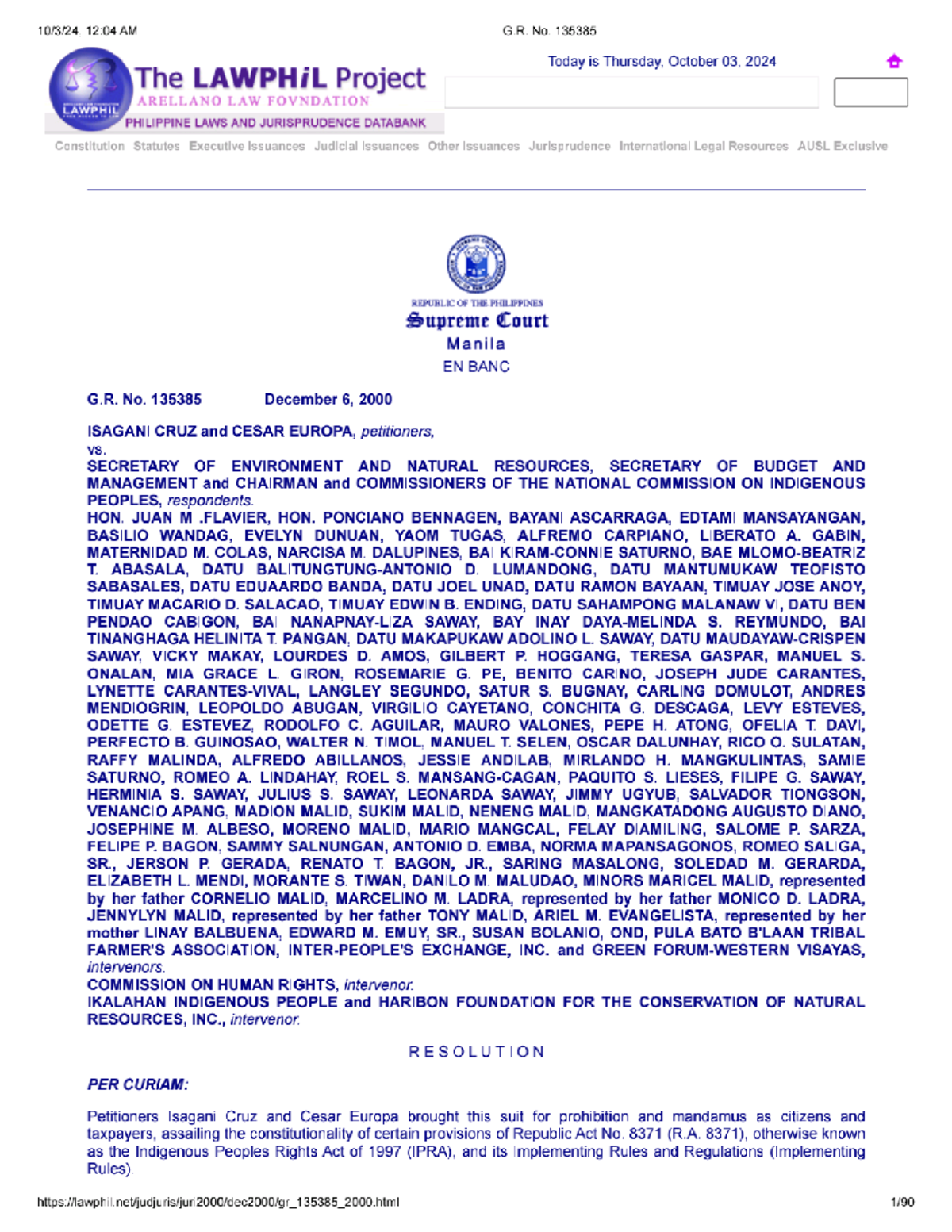 Cruz-v.-Secretary-of-Environment-and-Natural-Resources (1) organized ...