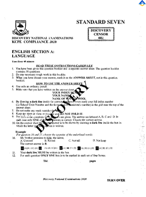STD 7 Science - notes - TERM I - SCIENCE STD SEVEN (7) Time : 1 hr 40 ...