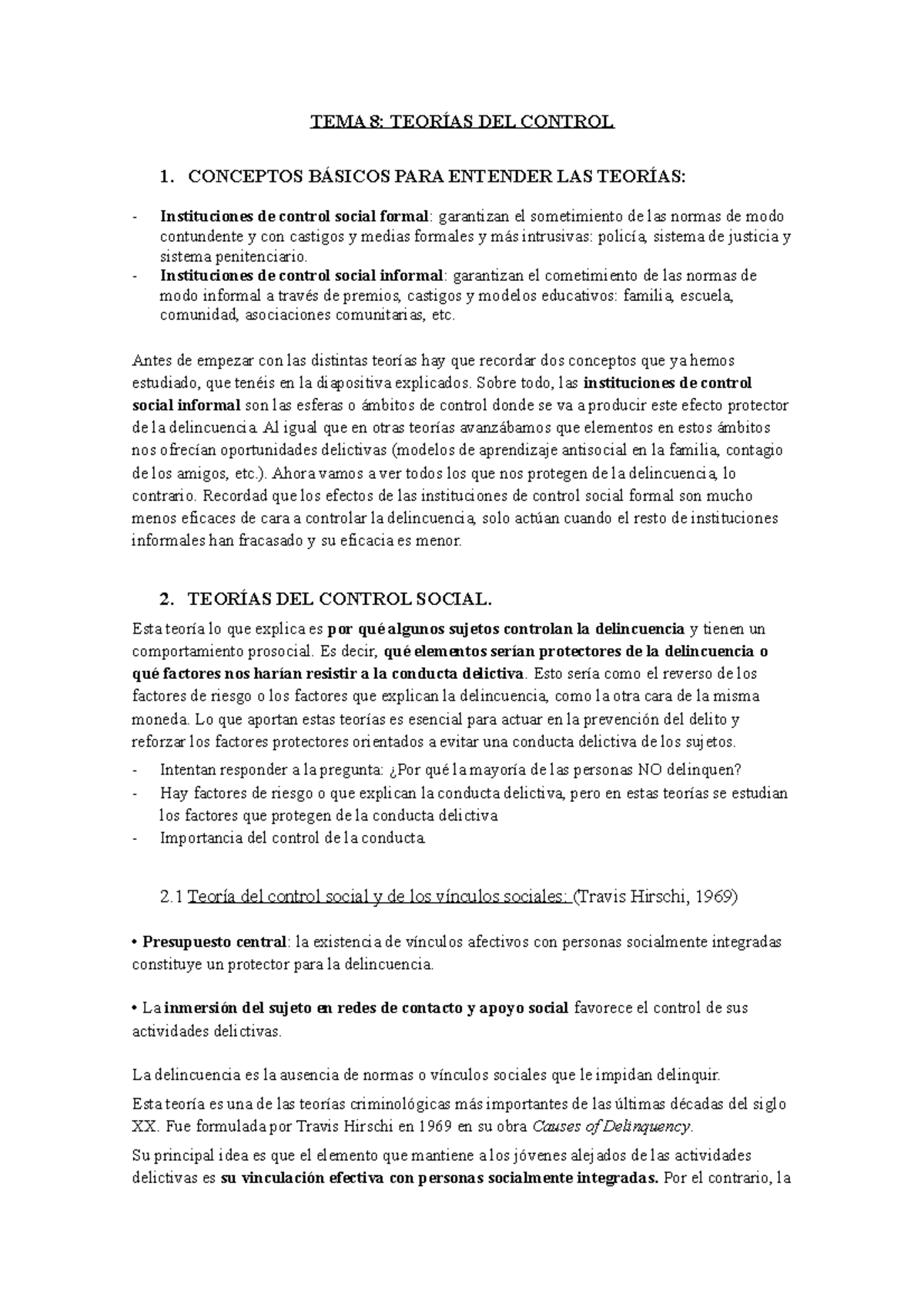 TEMA 8. Teorías de control - TEMA 8: TEORÍAS DEL CONTROL 1. CONCEPTOS ...