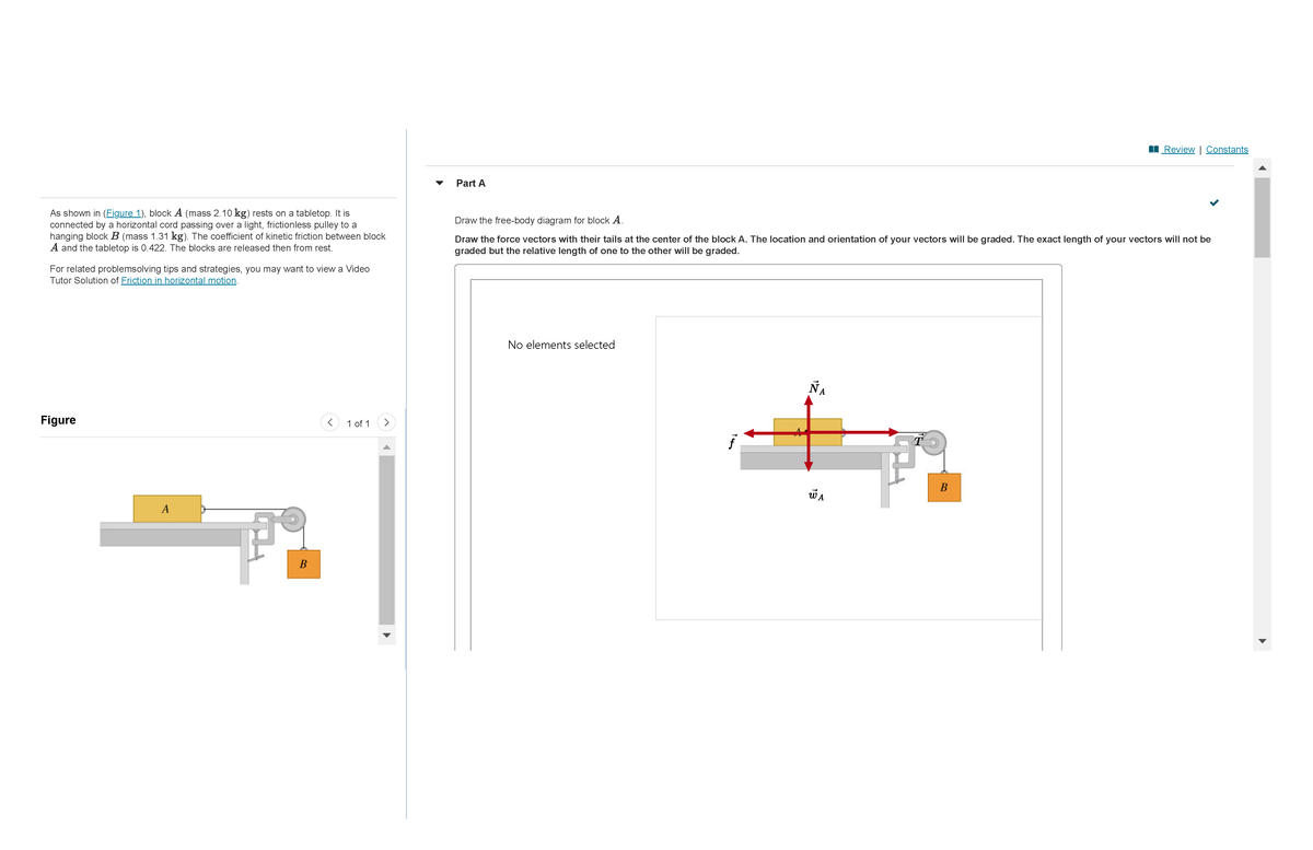Mastering Physics Ch 05 HW - 5 - 1 of 1 As shown in (Figure 1), block (mass 2 ) rests on a - Studocu