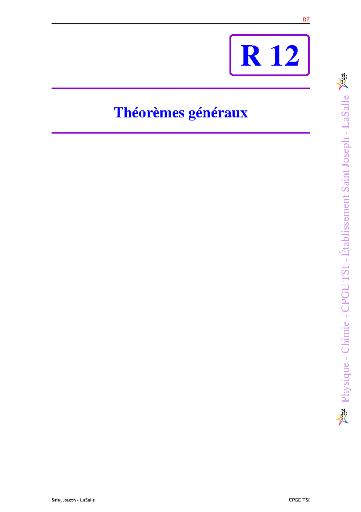Theoremes-generaux - Electricite - Physique - Chimie - CPGE TSI ...