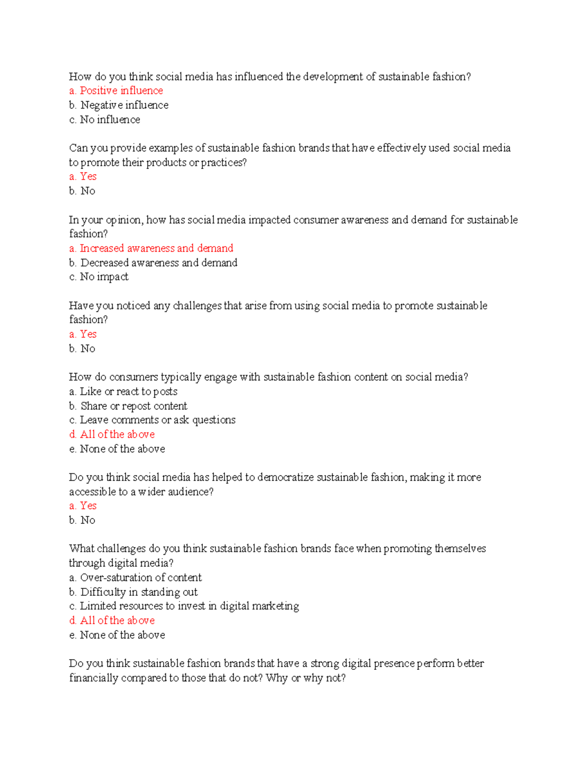 Questionnare Edit - Questionnaire - How do you think social media has ...