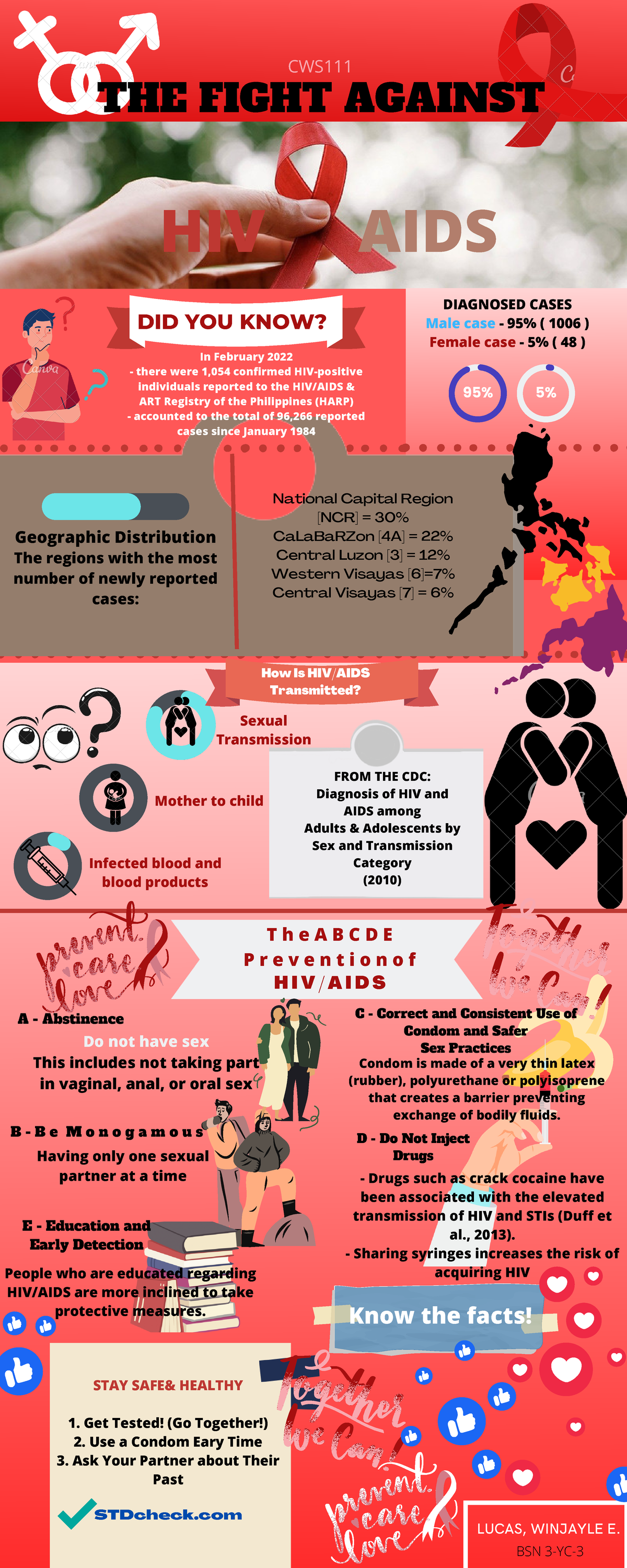 Infographics- Lucas - WORKING ACTIVITY - 95% 5% Sexual Transmission ...