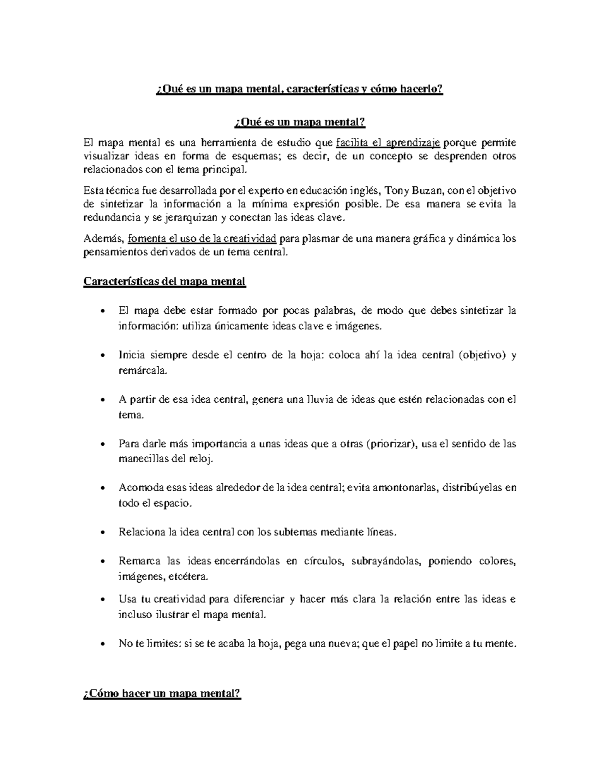 Mapa mental para cio - ¿Qué es un mapa mental, características y cómo hacerlo? ¿Qué es un mapa ...