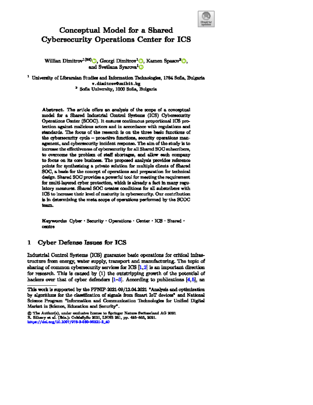 Conceptual model for a scoc - Check for updates Conceptual Model for a ...