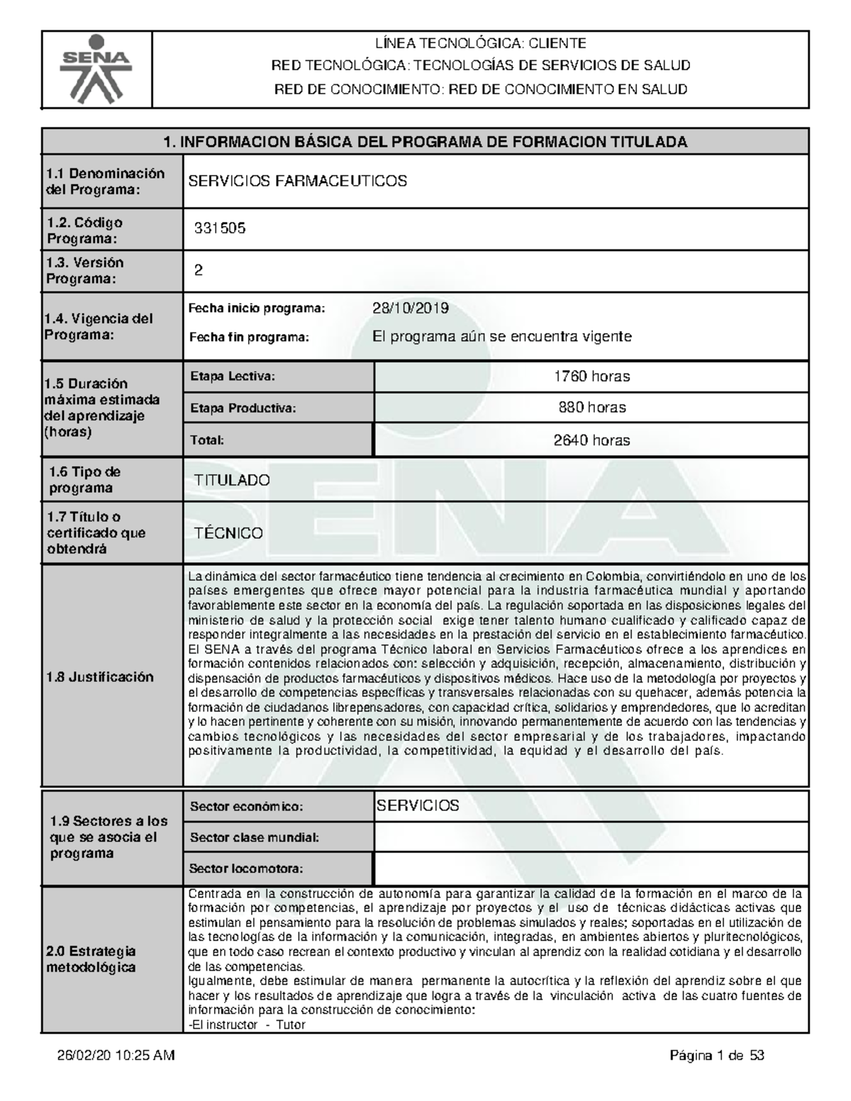 Servicios Farmaceuticos 331505 (7) - RED TECNOLÓGICA: TECNOLOGÍAS DE ...