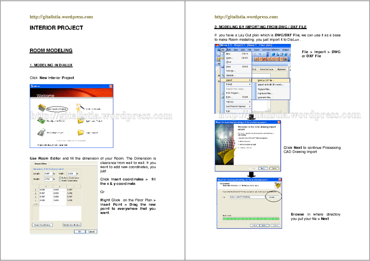 Tutorial-dialux - Iluminasi - INTERIOR PROJECT ROOM MODELING 1 ...