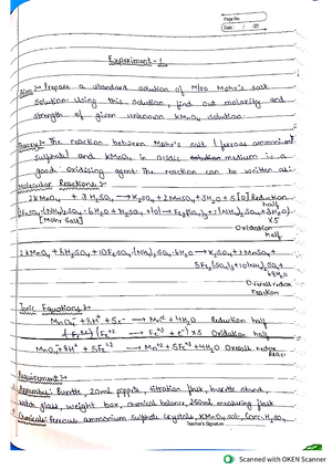 Chemistry - Paper 5 Notes - CHEMISTRY PAPER 5 – NOTES LIFE SAVING ...