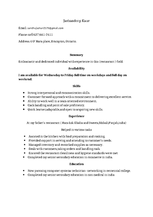 CNET-124 lab 15.4.8 Jashandeep Kaur,301378841 - CNET201 - Studocu