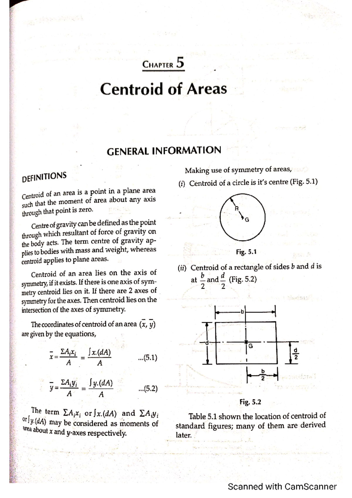 Engineering Mechanics- Centroid OF Areas - Mechanical Engineering - Studocu