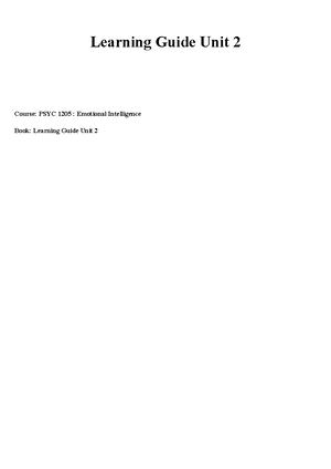 PSYC D3 a - assignments - Every one of the elective strategies ...