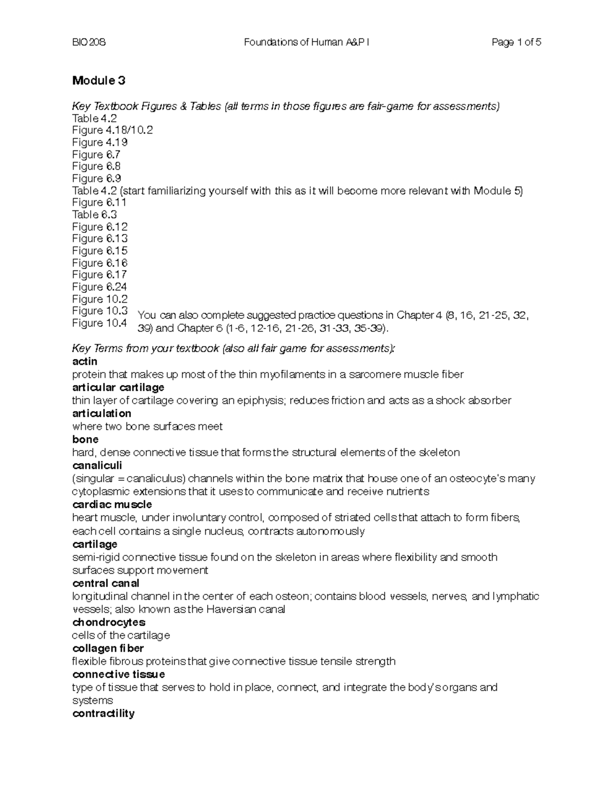 BIO208 Module 3 Key Terms-Figures - Module 3 Key Textbook Figures ...
