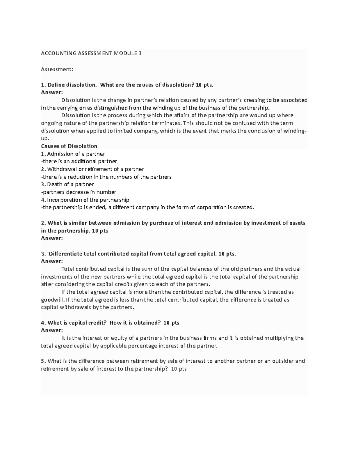 Accounting Assessment Module 3 - ACCOUNTING ASSESSMENT MODULE 3 ...