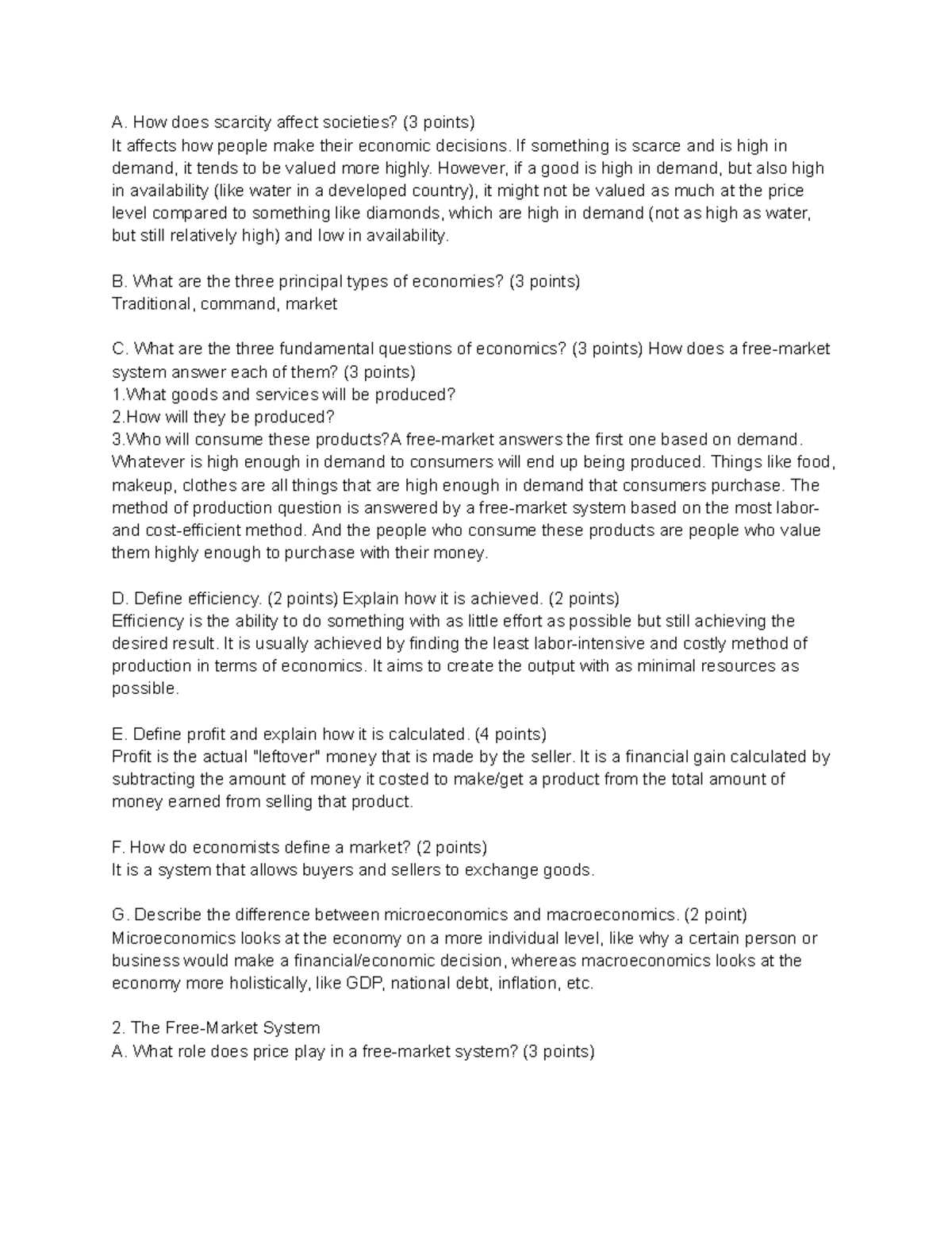 Ap micro unit 1 1002005 lwml5r1g U - A. How does scarcity affect ...
