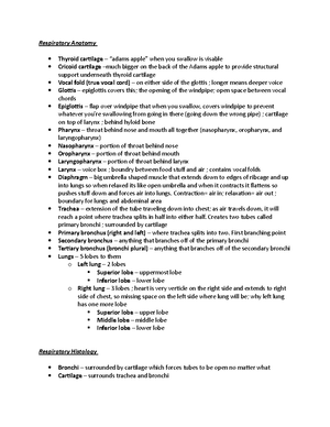 BIO 232 LAB Study Terms - lab notes - BIO 232 LAB STUDY TERMS The Heart ...