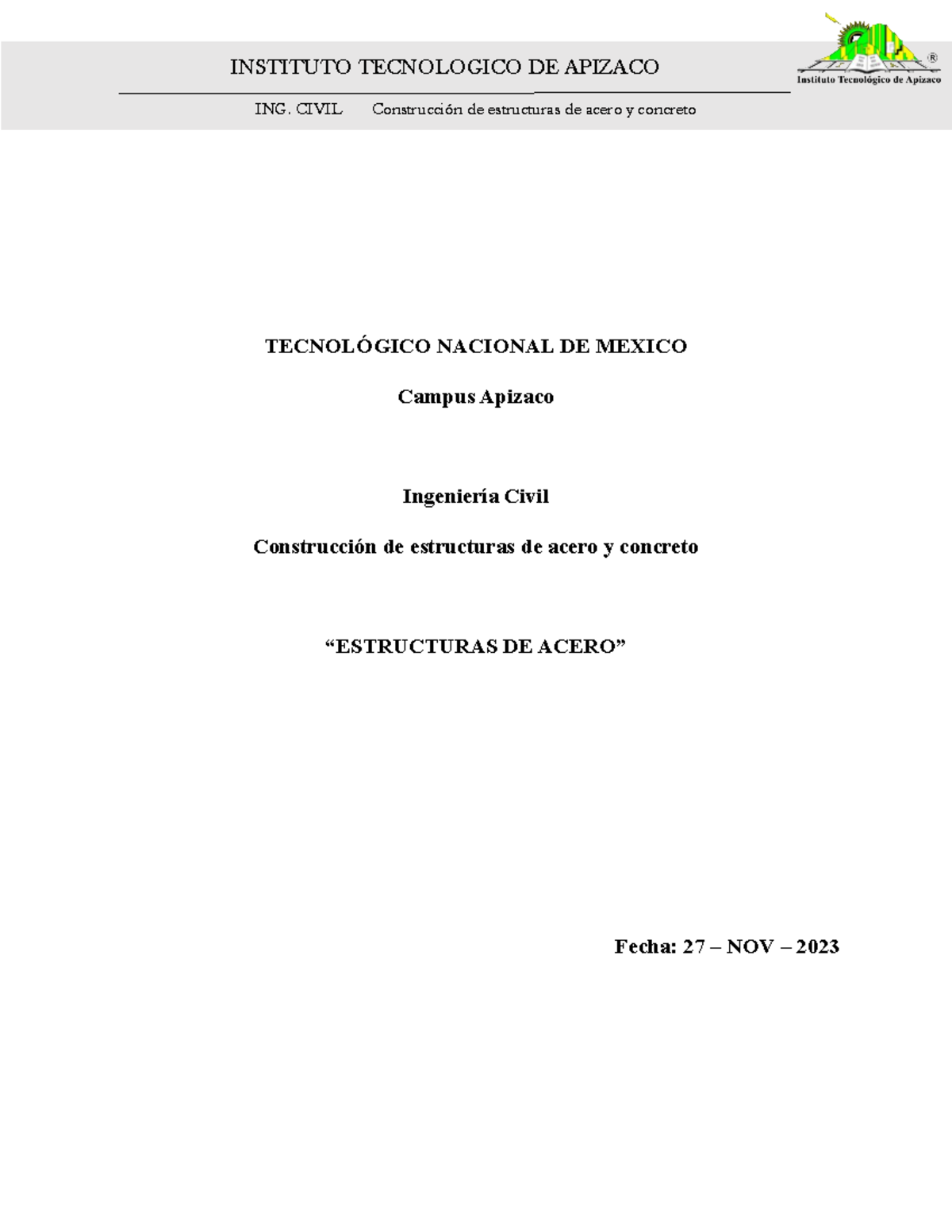 Elementos de acero - ING. CIVIL Construcción de estructuras de acero y ...