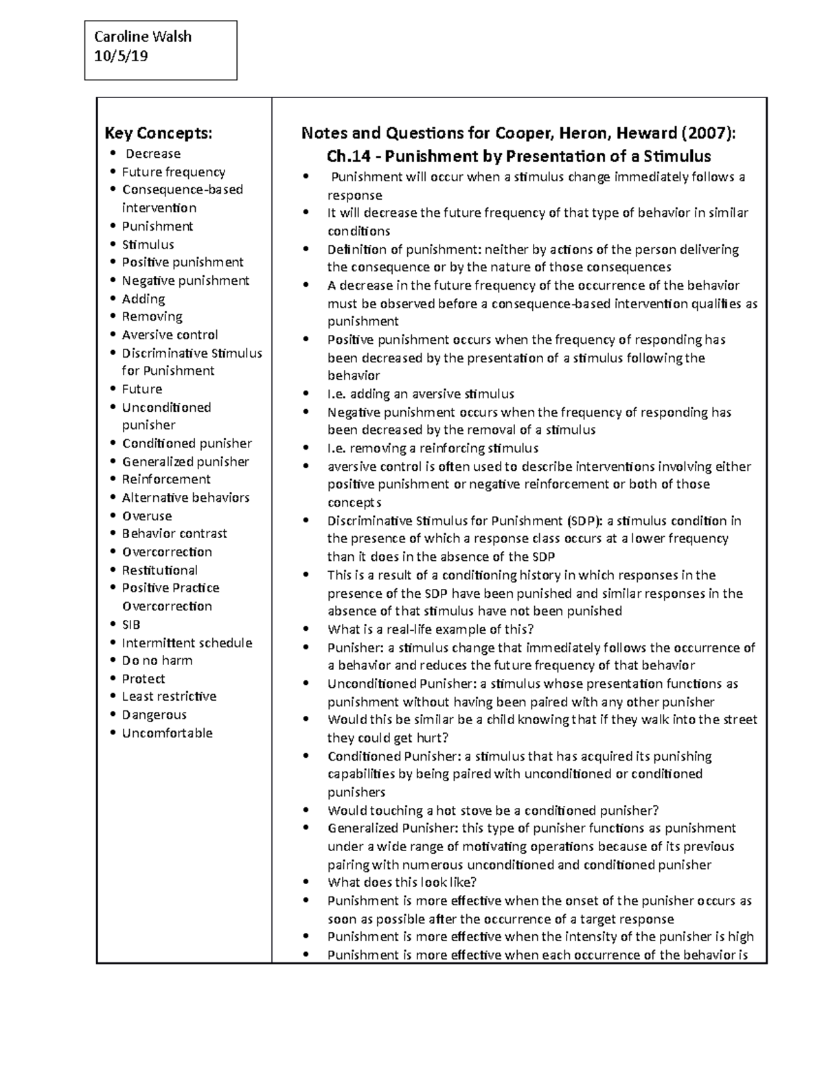 Notes 6 - Key Concepts: Decrease Future frequency Consequence-based ...