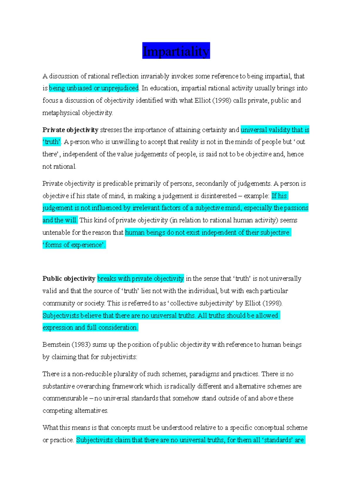 Impartiality 2018 - Impartiality A discussion of rational reflection ...