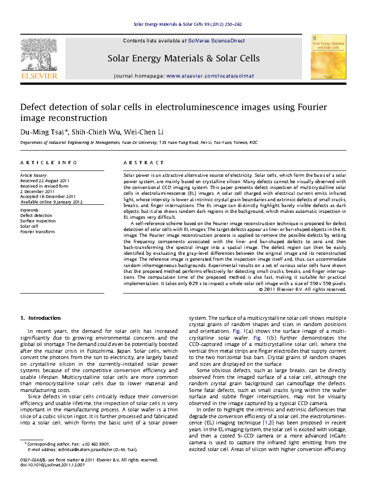 Defect-detection-of-solar-cells-in-electroluminesce 2012 Solar-Energy ...