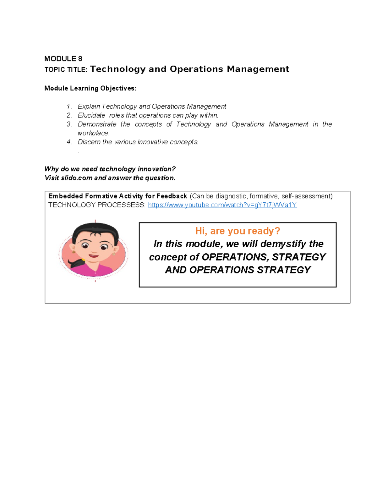 Module 8 - 10 - KQMSKLKAS - MODULE 8 TOPIC TITLE: Technology and ...