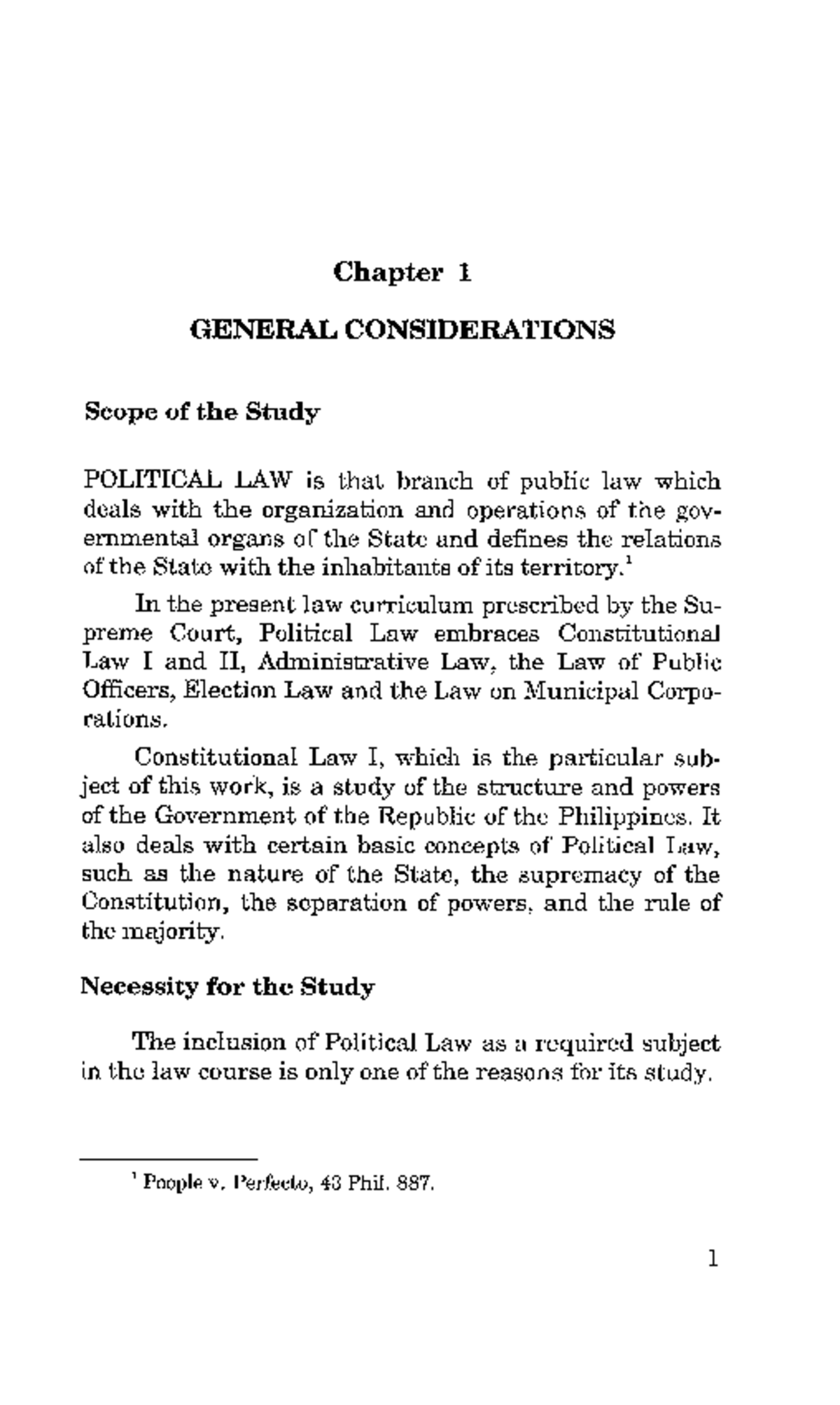 Constitutional Law by Isagani Cruz-69-148 - Chapter 1 GENERAL CONSIDERATIONS Scope of the Study ...