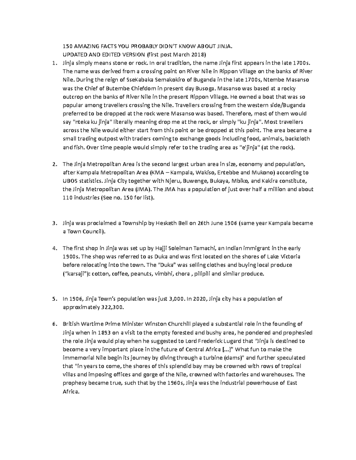 150 Amazing Facts YOU Probably DIDN'T KNOW ABOUT JINJA - 150 AMAZING ...