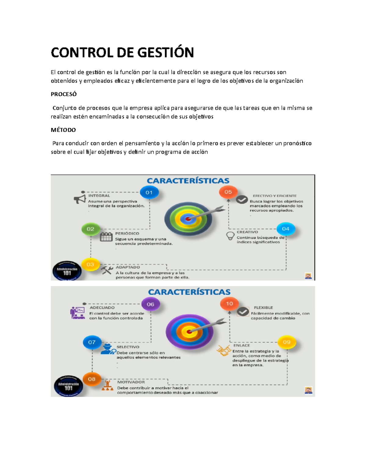 Control DE Gestión - CONTROL DE GESTIÓN El control de gestión es la ...