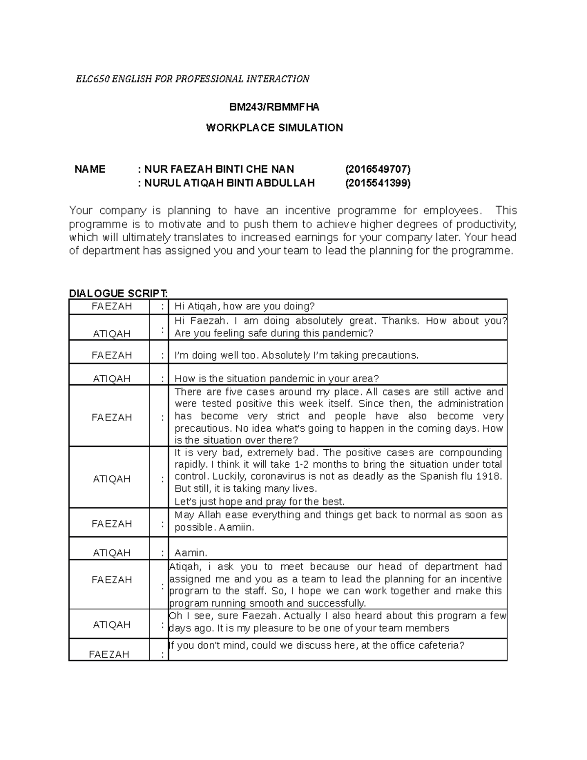 Draf of hrm656 assignment uitm assignment - ELC650 ENGLISH FOR ...