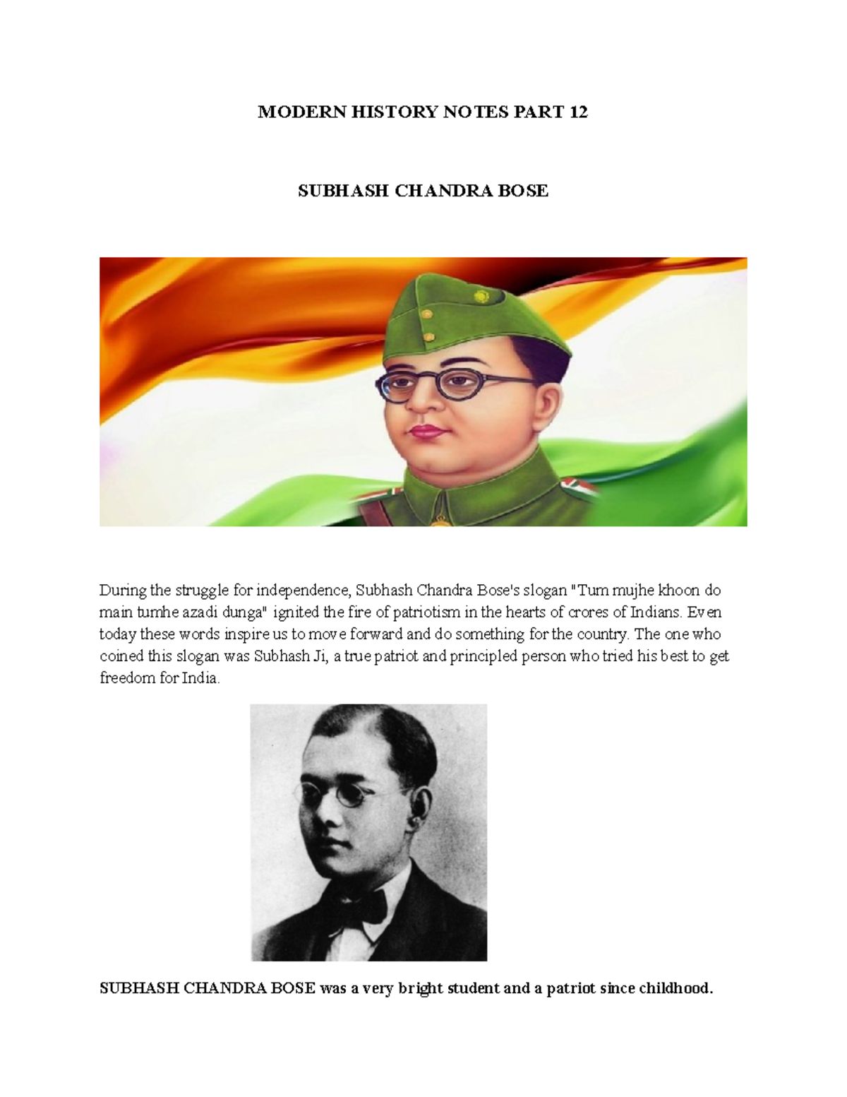 Modern History Notes PART 12 - MODERN HISTORY NOTES PART 12 SUBHASH ...